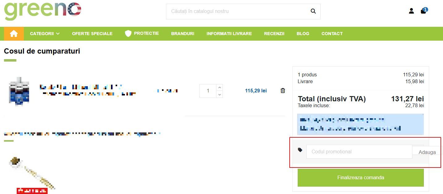 Cod reducere Greeno 5% in iun. 2026